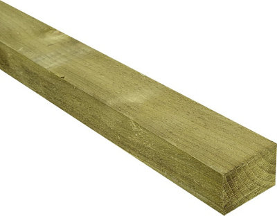 3x2 Treated Sawn Timber 75mm(W) x 47mm(T) x 3000mm(L) 4 Lengths In A Pack