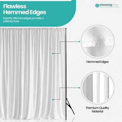 3x3 Metres Ice Silk Backdrop Photography Curtains, White