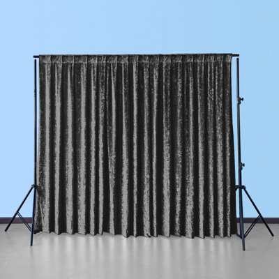 3X3M CRUSHED VELVET BACKDROP, PHOTOGRAPHY BACKGROUND BLACKOUT CURTAIN ...