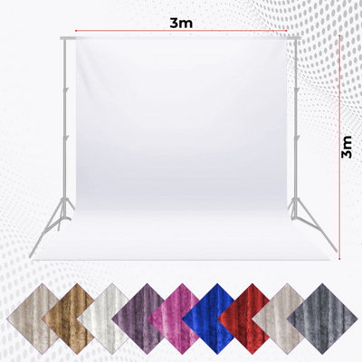 3x3M Crushed Velvet Backdrop, Photography Background Blackout Curtain ...