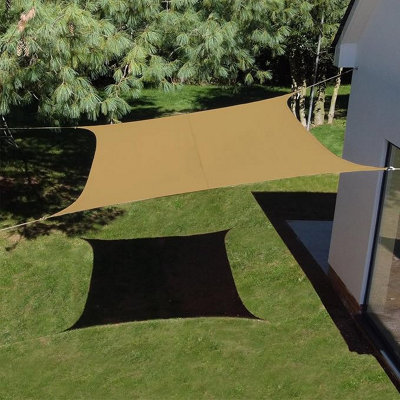 3x3m Square Sand Premium Waterproof Sail Shade