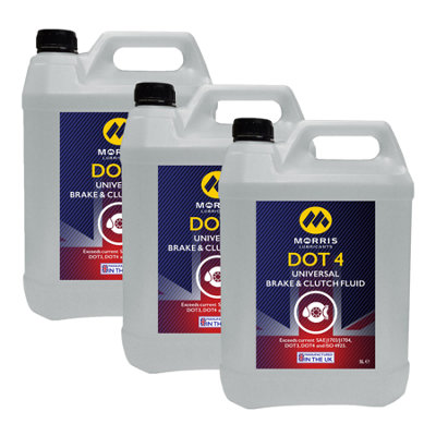 3x5L MORRIS DOT 4 Brake & Clutch Fluid DOT4 FMVSS 116 DOT 3 and DOT 4