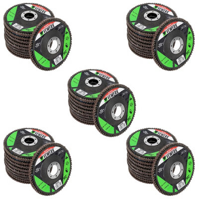 4-1/2" 115mm Mixed Grit Flap Flat Discs For Angle Grinders Removal ...