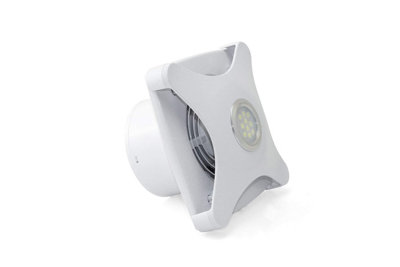 4" 100mm Bathroom Extractor Fan with LED Light Bulb lamp Ceiling Mounted