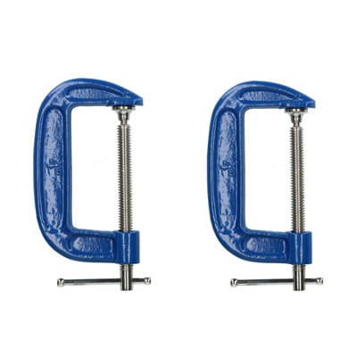 4" / 100mm Heavy Duty G Clamp C C Grip Holder Clasp Vice Clamping 2 Pack