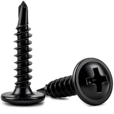 4.2mm x 32mm - Pack of 100 - DIN 7504 - Black Self Drilling Wafer Head ...