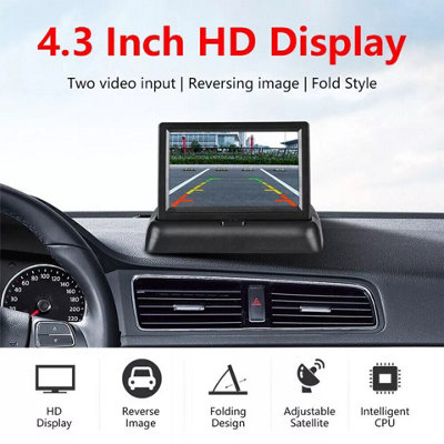 4.3" HD Folding Rear View Reversing Camera Kit with Night Vision for ...