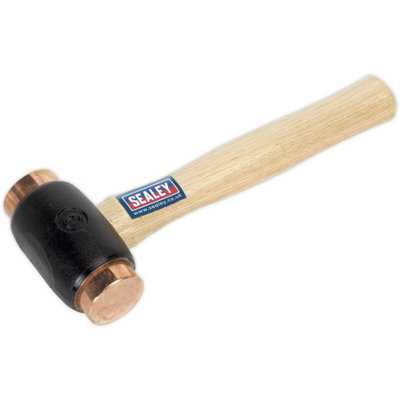 4.3lb Copper Faced Hammer - Hickory Wooden Shaft - Extra Heavy ...
