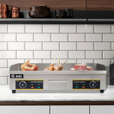 4.4kw Stainless Steel Electric Hotplate Countertop Kitchen Griddle with ...