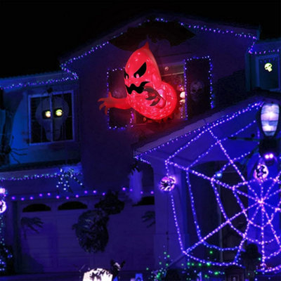 4.5ft Halloween Inflatable Scary Flying Ghost Broke Out From Window ...