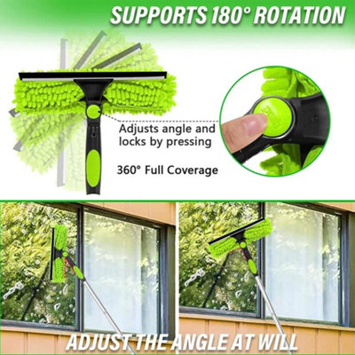 4.5M Telescopic Extendable Window Cleaner Equipment Glass Cleaning Squeegee