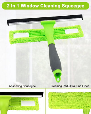 4.5M Telescopic Extendable Window Cleaner Equipment Glass Cleaning Squeegee