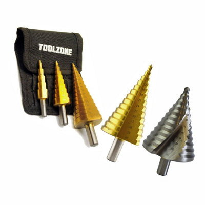 4 - 60mm Step Cone Drill Steps Hole Cutter HSS 4341 Finish Reamer ...