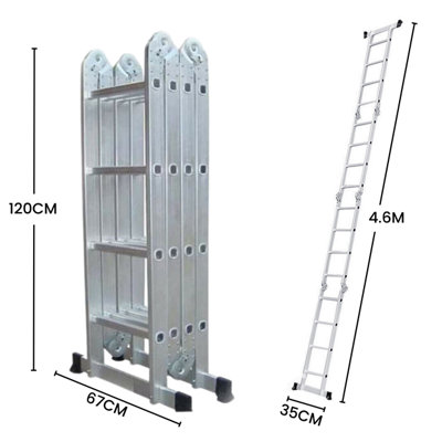 4.6m Large Lightweight Aluminium Folding Multi position Work Platform ...
