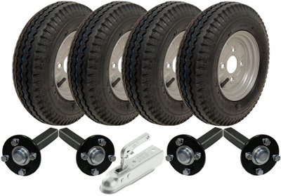 4.80/4.00-8 Twin Axle Trailer Kit High Speed Road Legal K371 Wheels ...