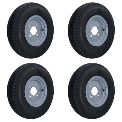 4.80 x 8 / 400 x 8 Inch Trailer Wheel + Tyre 4 Stud 4" PCD 4 Ply 265kg ...