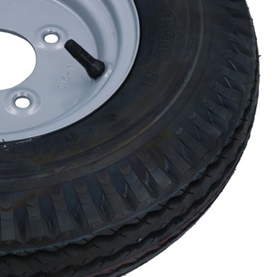 4.80 x 8 / 400 x 8 Inch Trailer Wheel + Tyre 4 Stud 4" PCD 4 Ply 265kg ...