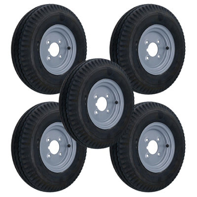 4.80 X 8 / 400 X 8 INCH TRAILER WHEEL + TYRE 4 STUD 4" PCD 4 PLY 265KG ...