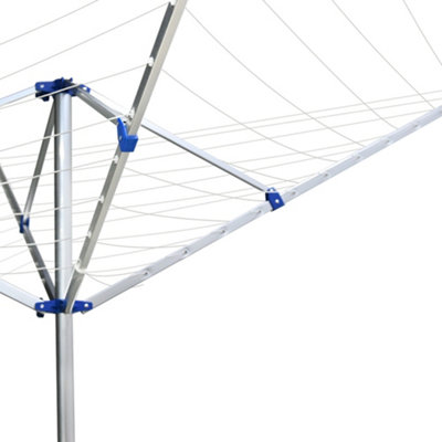 4 Arm 50M Aluminium Rotary Airer Washing Line With Garden Outdoor ...