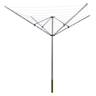 4 Arm 50M Aluminium Rotary Airer Washing Line With Garden Outdoor ...