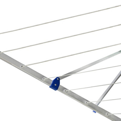 4 Arm 50M Aluminium Rotary Airer Washing Line With Garden Outdoor ...
