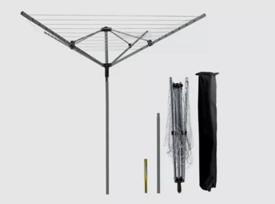 4 Arm 60M Rotary Outdoor Spike & Cover Airer