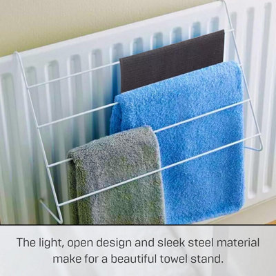 4 Bar Radiator Airer White Indoor Clothes Dryer 3 Piece Pack