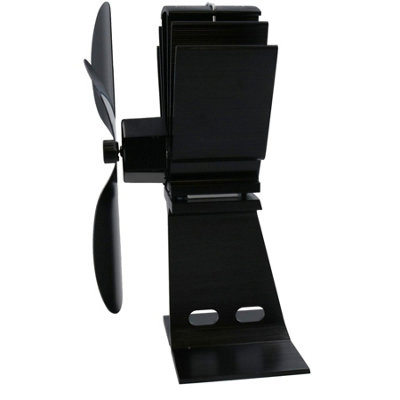 4 Blade Stove Fan Black Heat Powered Fan for Wood / Log Burners or ...