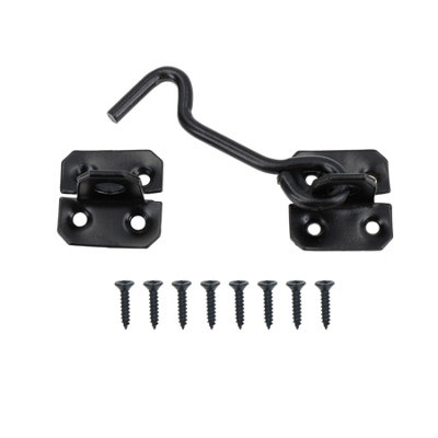 4" Cabin Hook Eye Latch Lock Catch Hold Back For Sheds Gates Hatches 2 Pack