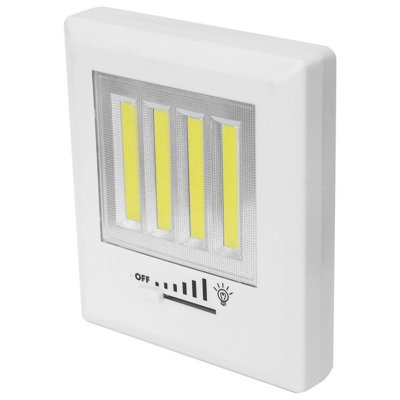 4 COB Wireless LED Light with Sliding Dimmer - 200 Lumen Portable ...