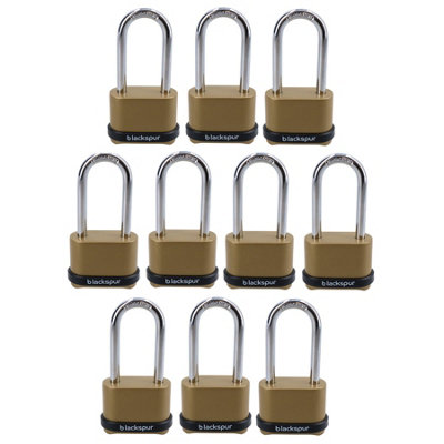 4 Digit Long Hardened Shackle Combination Padlock Security Lock Secure ...
