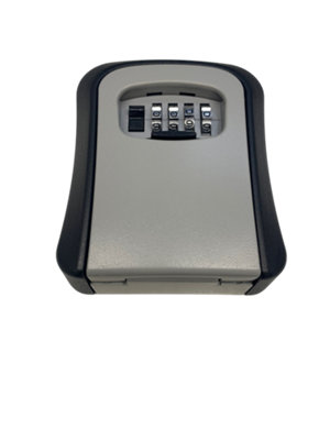 4 digit Wall-mounted Internal & external Key Safe Box Black And Grey ...