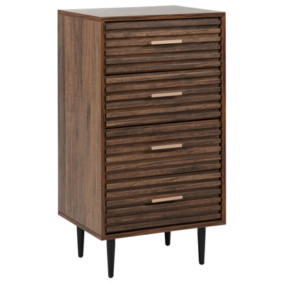 4 Drawer Chest KEITH Dark Brown