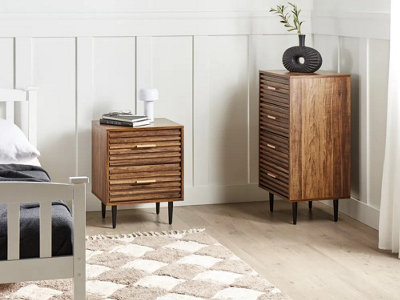 4 Drawer Chest KEITH Dark Brown