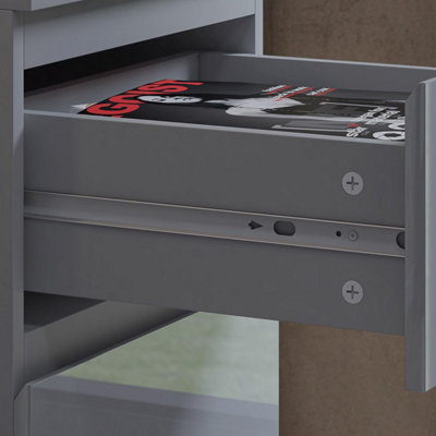 4 Drawer Chest Of Drawers High Gloss Grey Bedroom Furniture