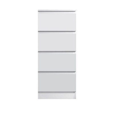 4 Drawer Chest Of Drawers Matt White Bedroom Furniture