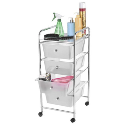 4 drawer Storage trolley On Wheels white For Salon, Beauty Make Up ...