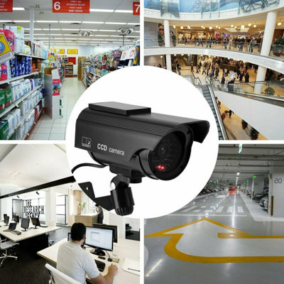 4 Dummy Camera with Flashing Red LED Light Fake Security Camera for ...