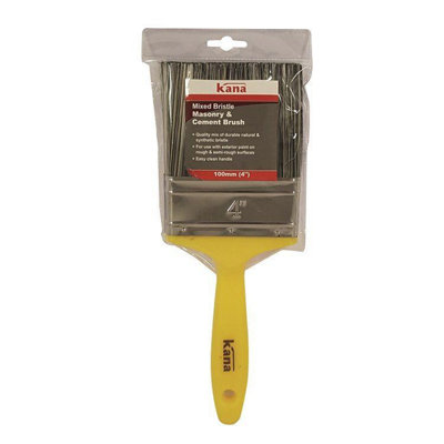 4'' EXTERNAL MASONRY & CEMENT WALL BRUSH YELLOW ONE COLOUR (ONE SIZE)