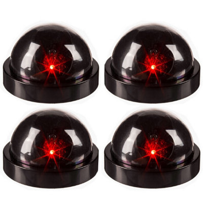 4 Fake Dummy Cctv Dome Security Camera Flashing Led Indoor Outdoor ...