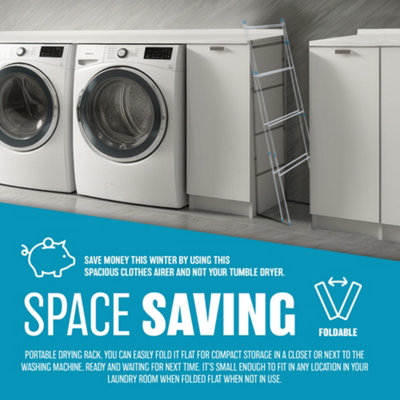 4 Fold Airer Clothes Dryer Rack Suitable For Indoor & Outdoor Horse ...