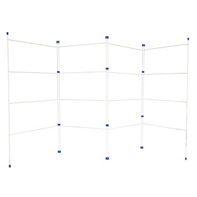 4 Fold Clothes Airer White, Compact Folding Indoor Drying Rack, Gate ...