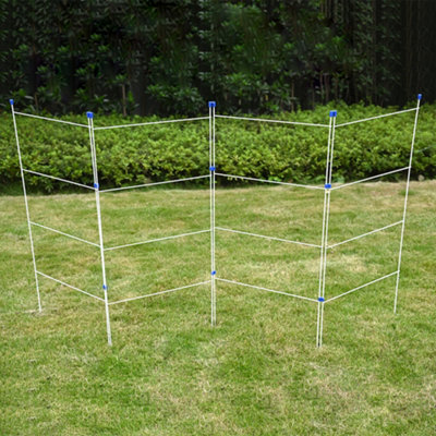 4 Fold Gate Style Clothes Airer White Indoor Folding Drying Rack for ...