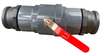 4" Full flow lever valve + camlock type f fittings for use with 4 ...