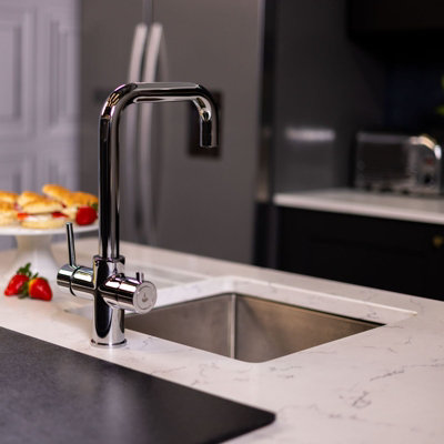 4 in 1 Boiling Hot Water & Filtered Cold Water Tap Polished Chrome ...