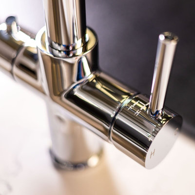 4 in 1 Boiling Hot Water & Filtered Cold Water Tap Polished Chrome ...