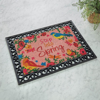 4-in-1 Interchangeable Doormat - Seasonal Coir Inserts with Slip ...