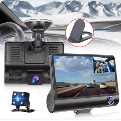 4" In HD 1080P Car Camera Recorder Dual Front and Rear Dash Cam Night ...