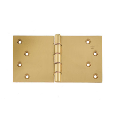 4 Inch (102 x 200mm) Lacquered Projection Hinge - Polished Brass (Sold ...
