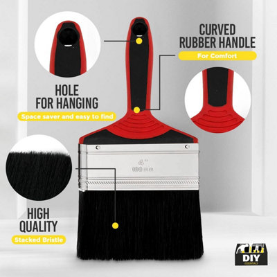 4 Inch Paint Brush for Interior and Exterior Painting, Large Paint ...